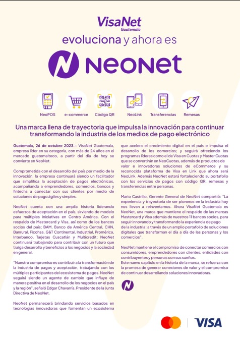 Visanet evoluciona y se convierte en NeoNet - La Hora