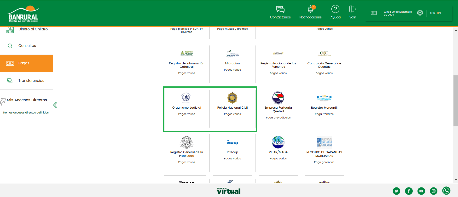 Use Banrural Virtual para evitar colas para sus antecedentes penales y ...