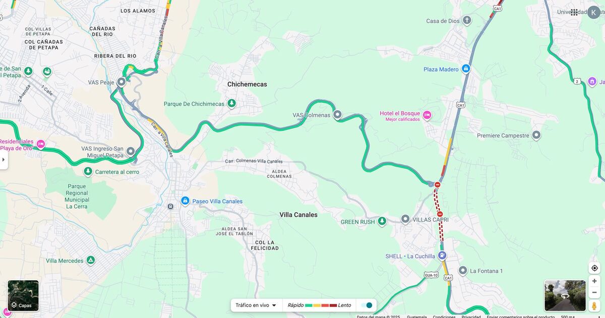 Estas son las rutas alternas por derrumbe en km 24 en Carretera a El Salvador, según Provial ...